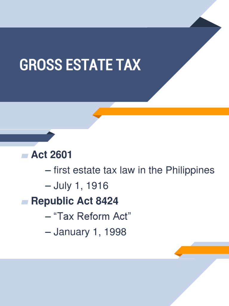 Gross Estate | PDF | Estate Tax In The United States | Will And Testament