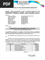 BARANGAY RESOLUTION Reprogramming | PDF | Government