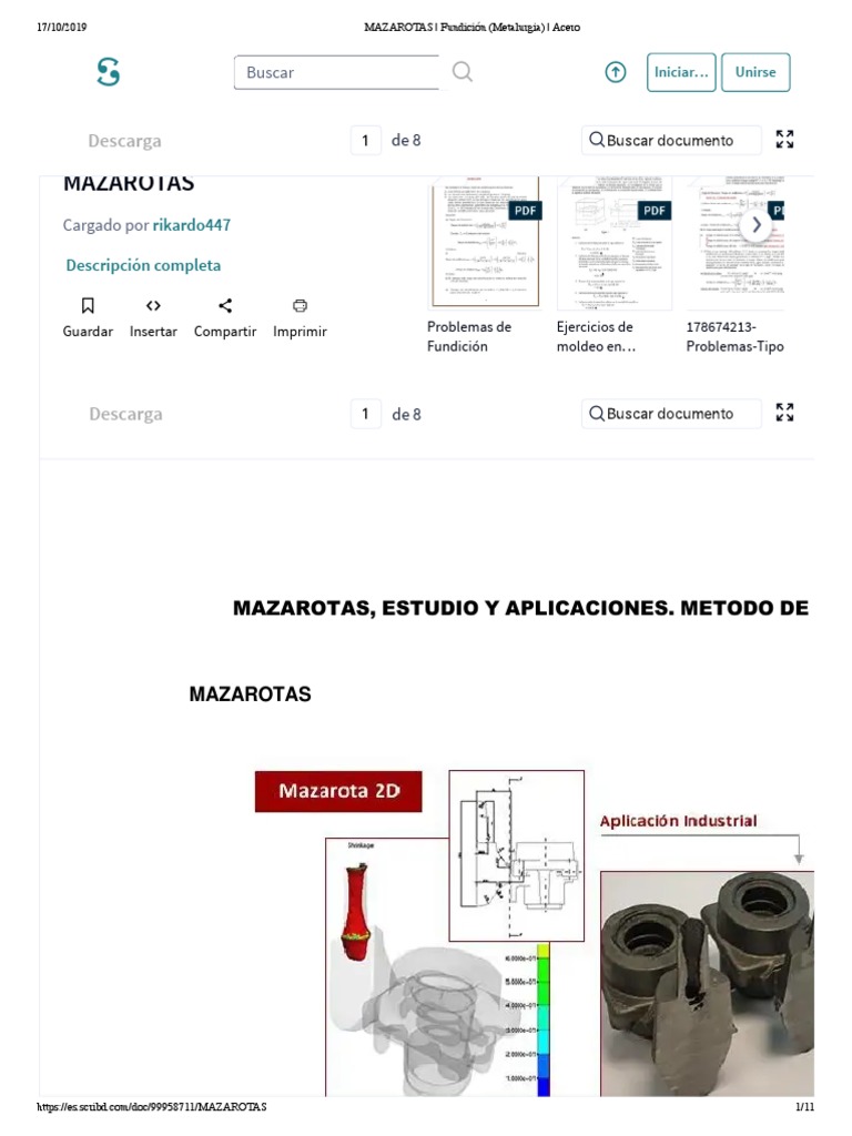 MAZAROTAS - Fundición (Metalurgia) - Acero | PDF | Fundición ...