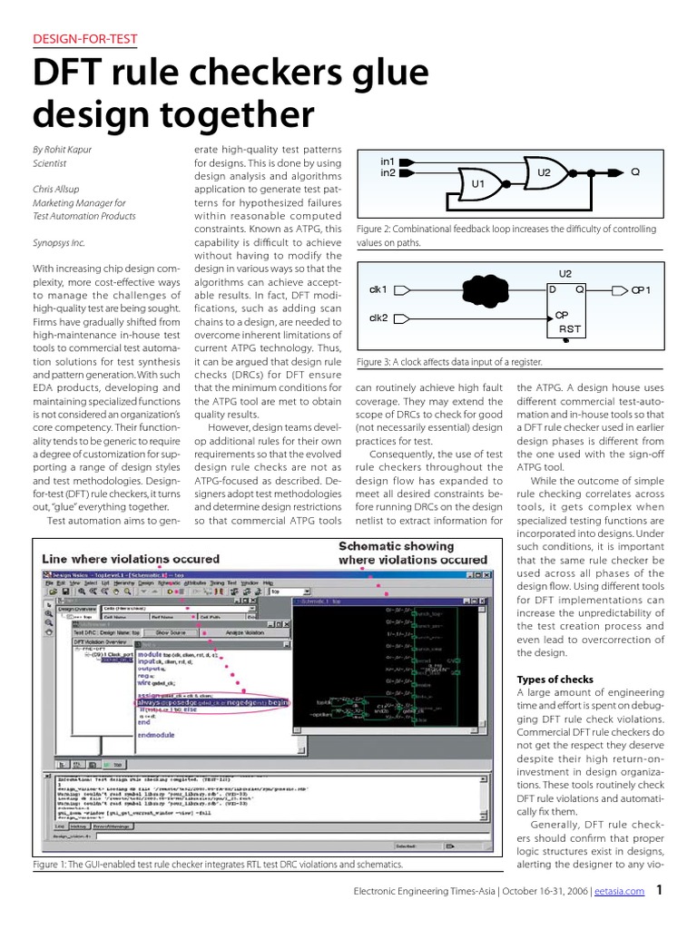 DFT Rule Checkers Glue Design Together | PDF | Computer Engineering | Digital Electronics