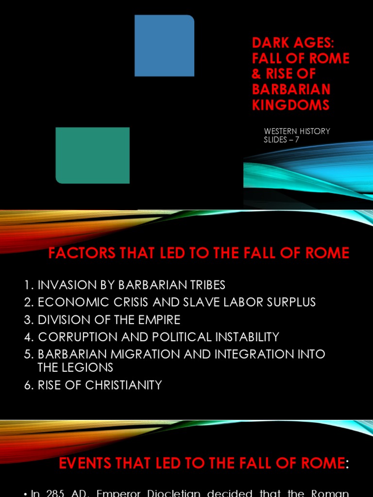 Dark Ages: Fall of Rome & Rise of Barbarian Kingdoms: Western History ...