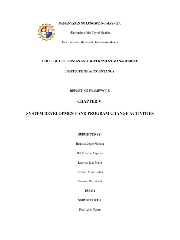 Auditing Systems Development and Program Change Activities | Download Free PDF | Computing ...