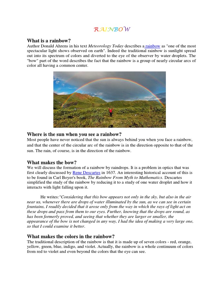 What Is A Rainbow? | PDF | Rainbow | Drop (Liquid)
