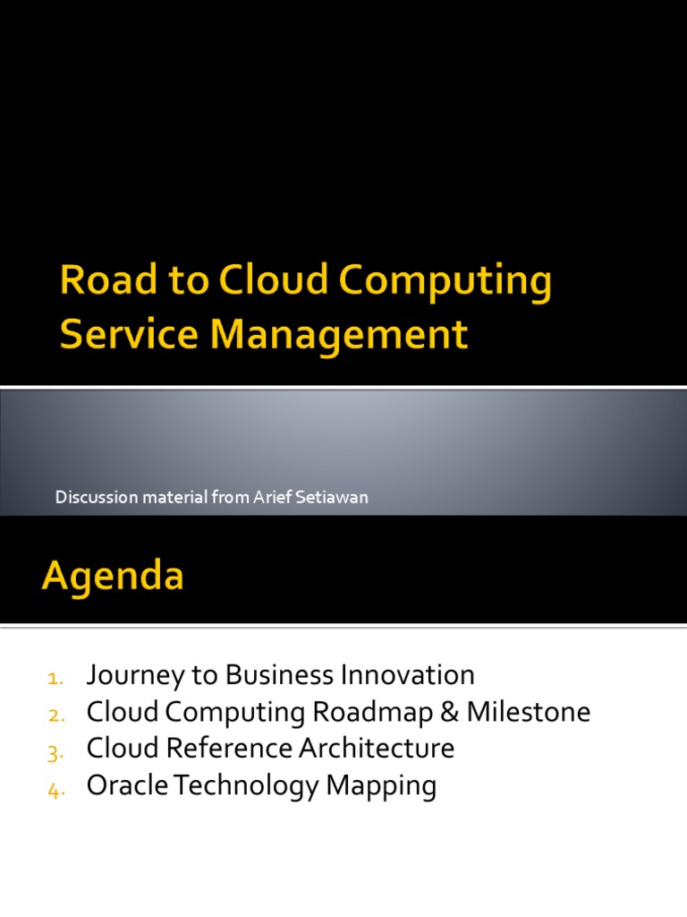 Cloud Computing Innovation Roadmap | PDF | Oracle Corporation | Cloud ...