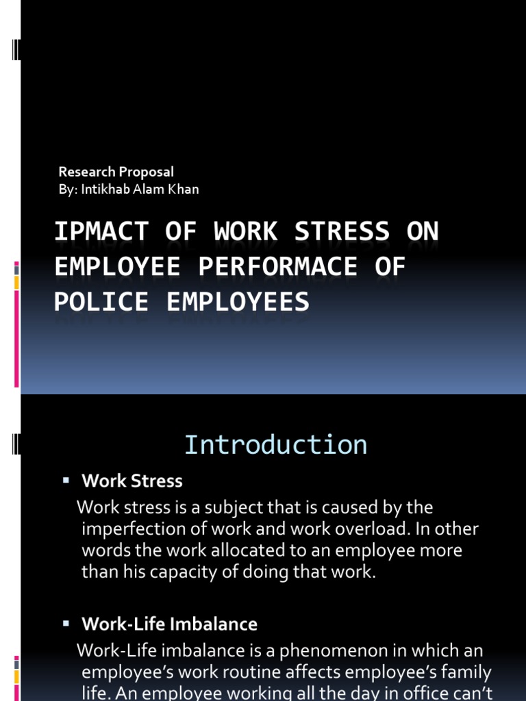 Impact of Work Stress on Police Employee Performance | PDF ...