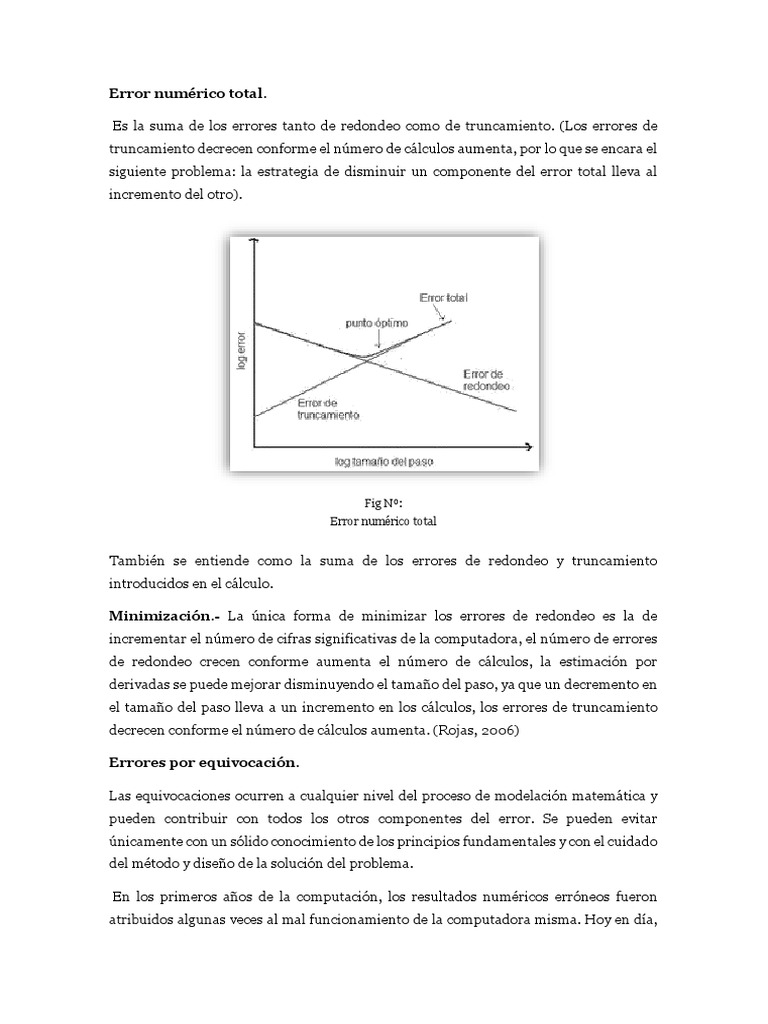 Error Numérico Total | PDF | Análisis numérico | Sustracción