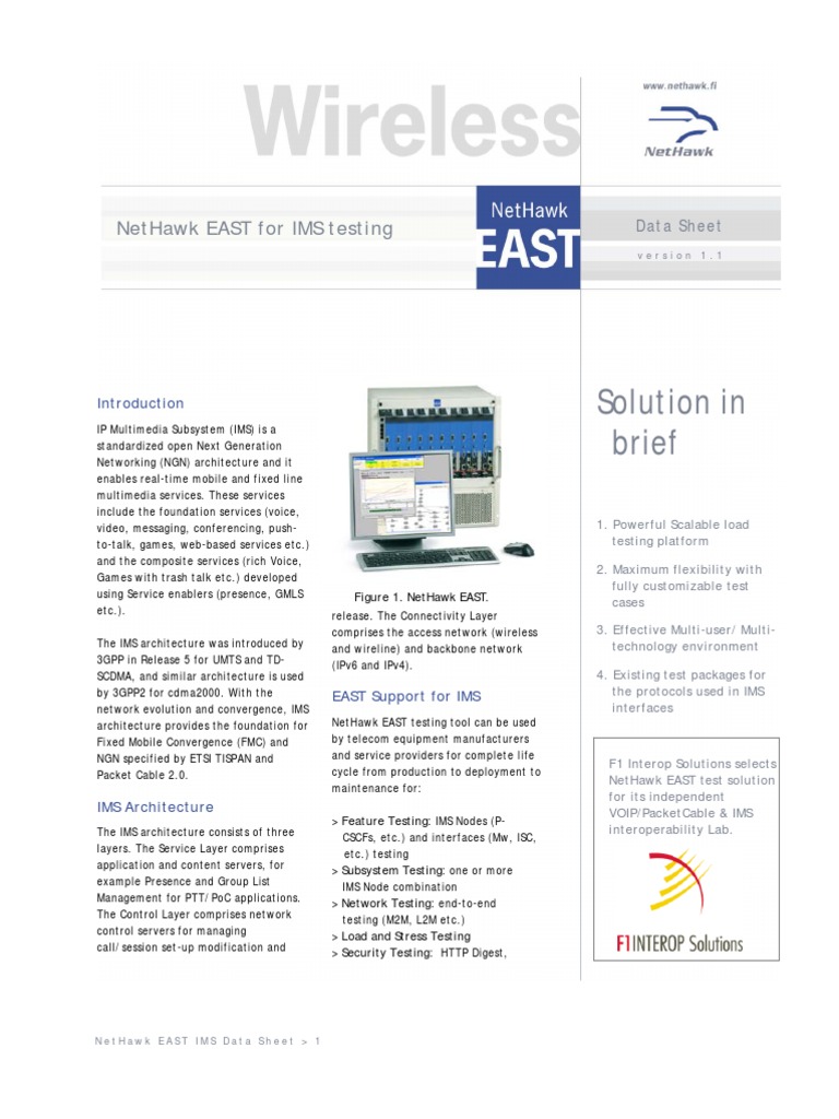 NetHawk EAST IMS Testing Data Sheet | PDF | Ip Multimedia Subsystem ...