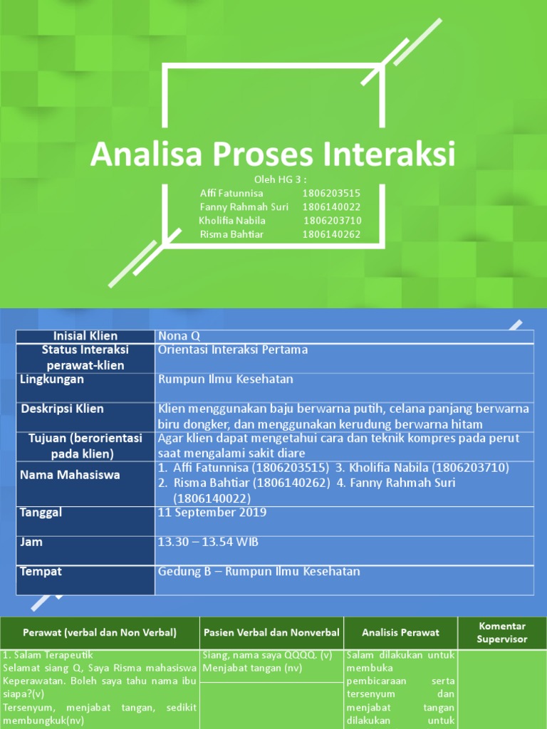 Analisa Proses Interaksi | PDF