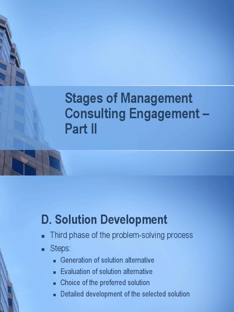 Stages of Management Consulting Engagement Part II | PDF | Feasibility ...