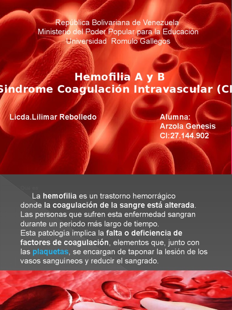 HEMOFILIA | PDF | Hemofilia | Coagulación