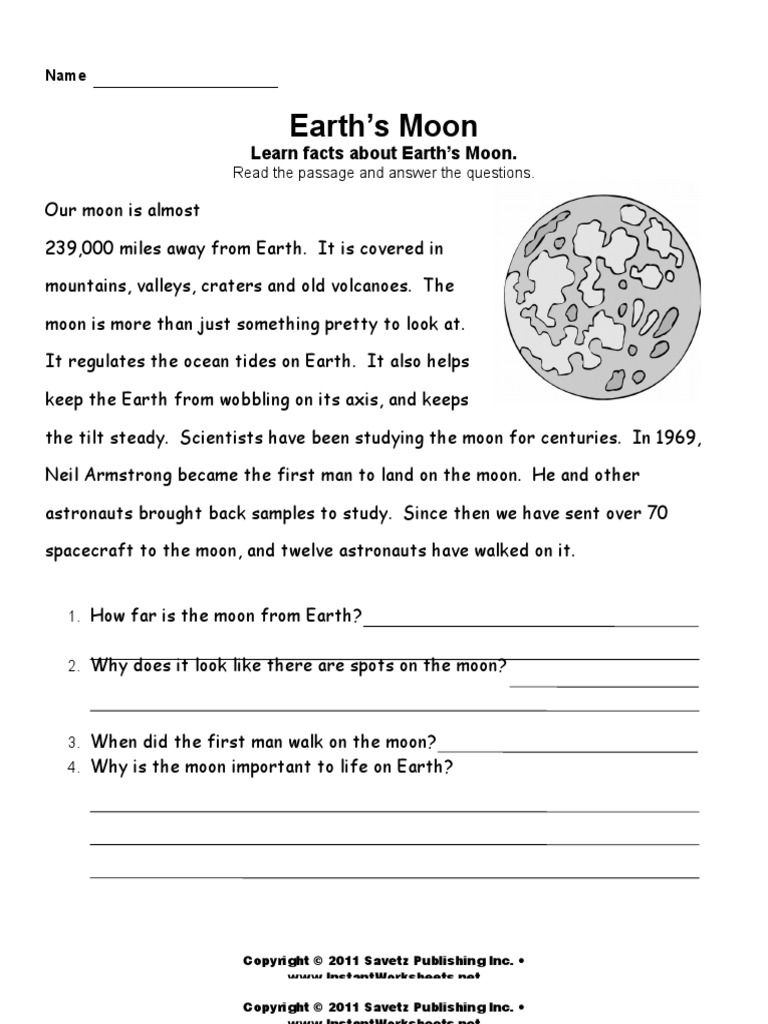 Learn Facts About Earth's Moon | PDF