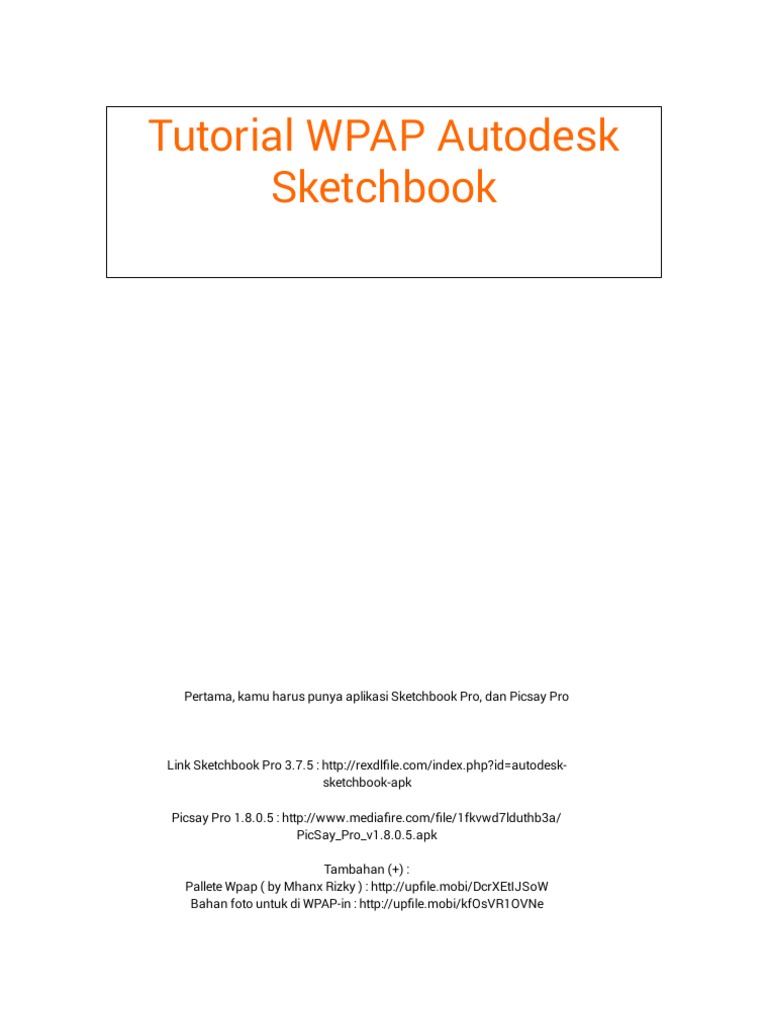 WPAP Art Tutorial Using Sketchbook | PDF