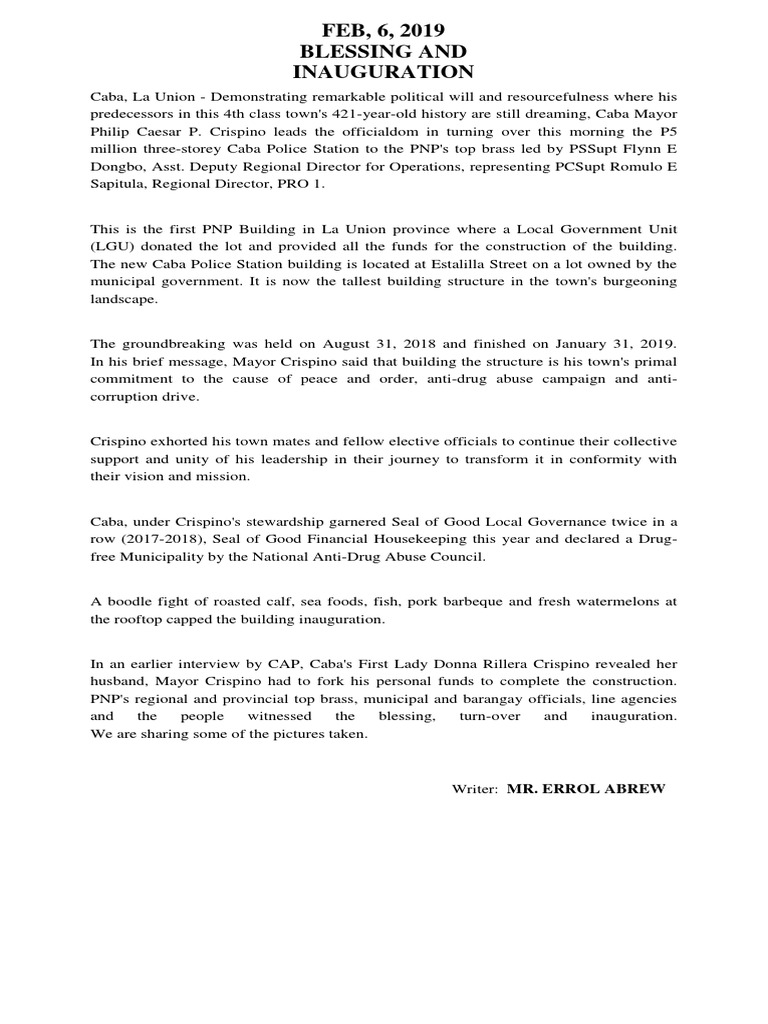 Write Up PNP BLDG Final | PDF