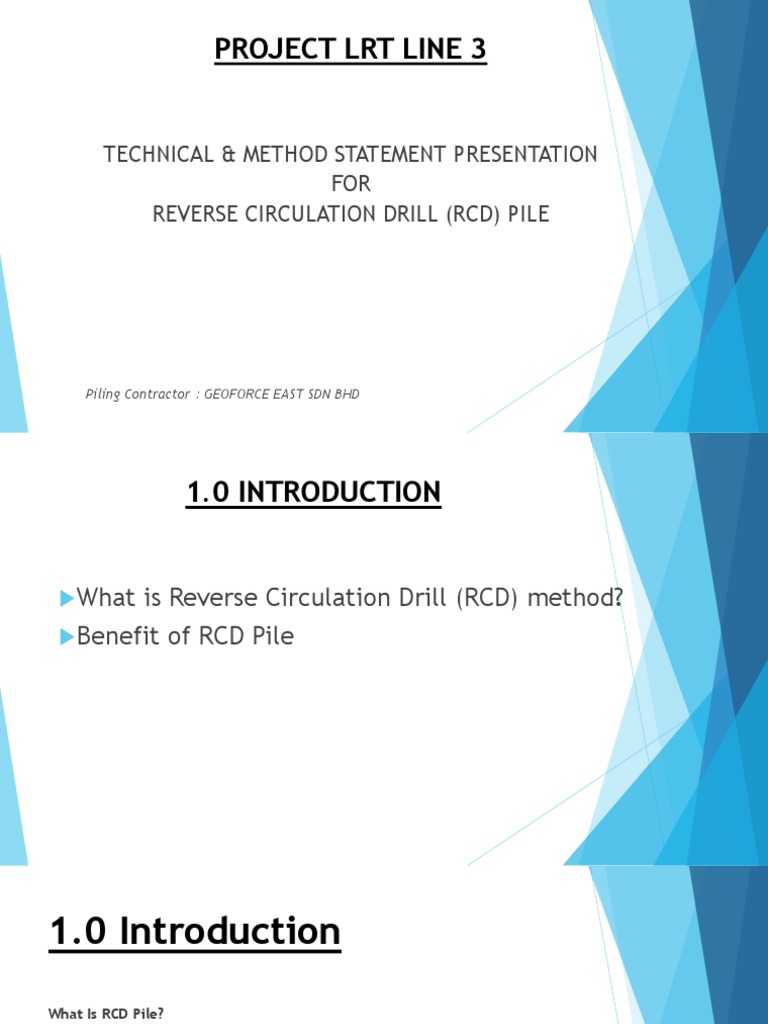 RCD Pile | PDF | Deep Foundation | Drilling Rig