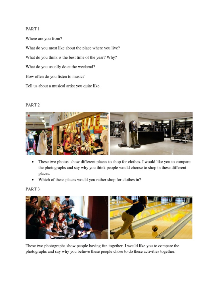 Speaking Exercises | PDF