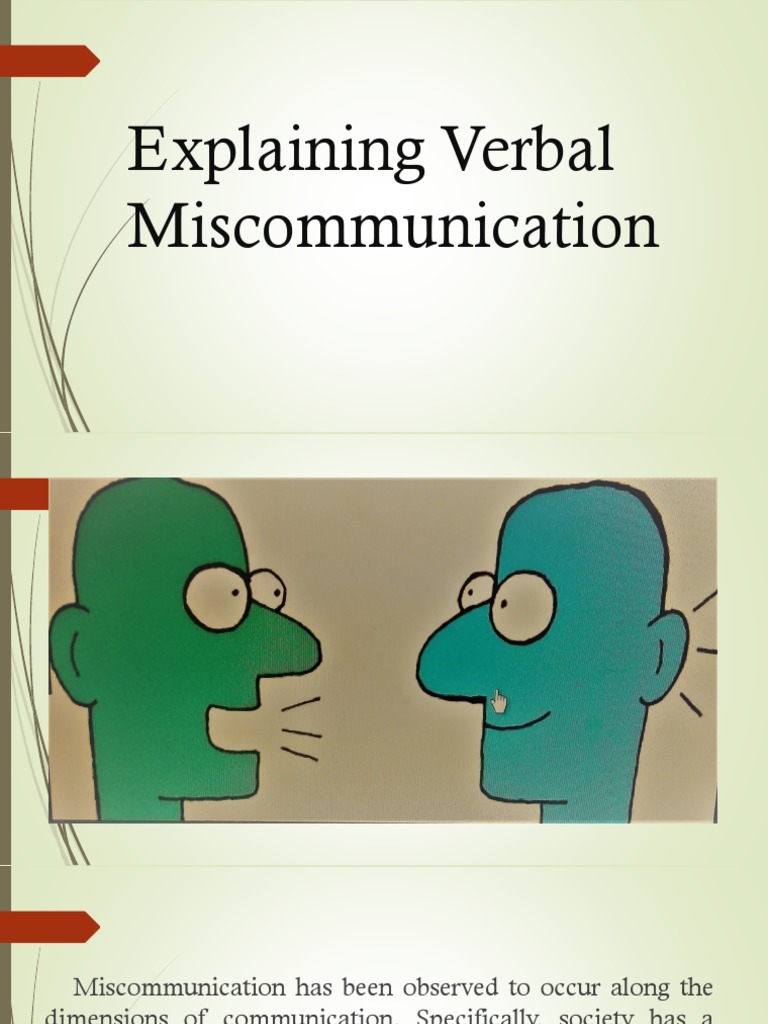 Explaining Verbal Miscommunication | PDF | Self-Improvement