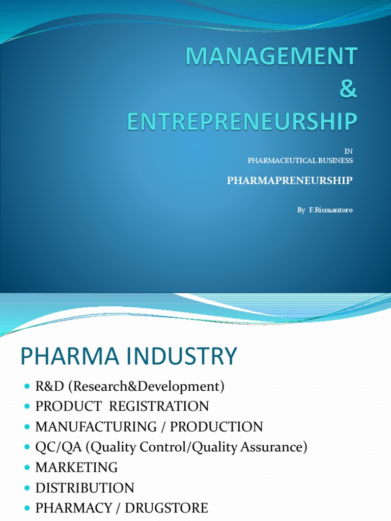 Pharmapreneurship: IN Pharmaceutical Business | PDF