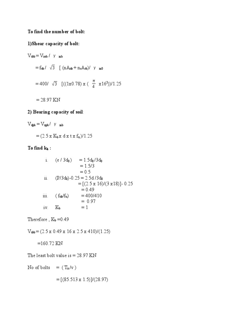 Required Bolts for Tank Construction | PDF | Teaching Methods ...
