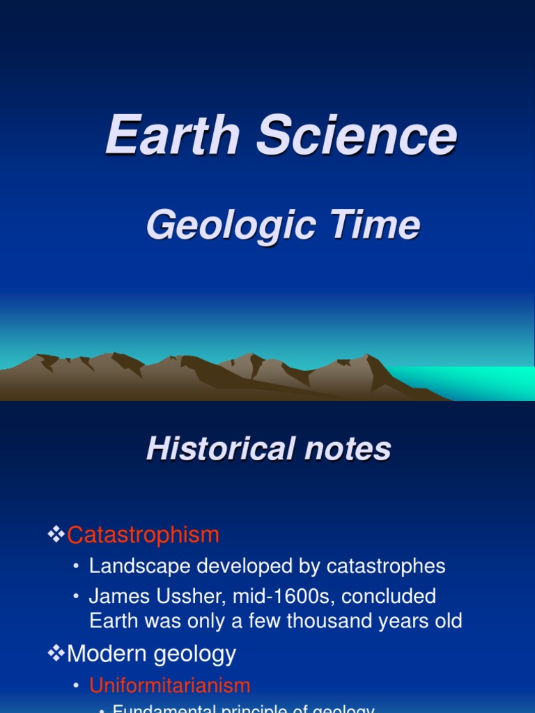 Earth Science: Geologic Time | PDF | Geologic Time Scale | Radioactive ...