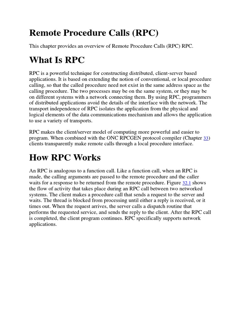 Studyclientserver Using RPC | PDF | Subroutine | Parameter (Computer Programming)