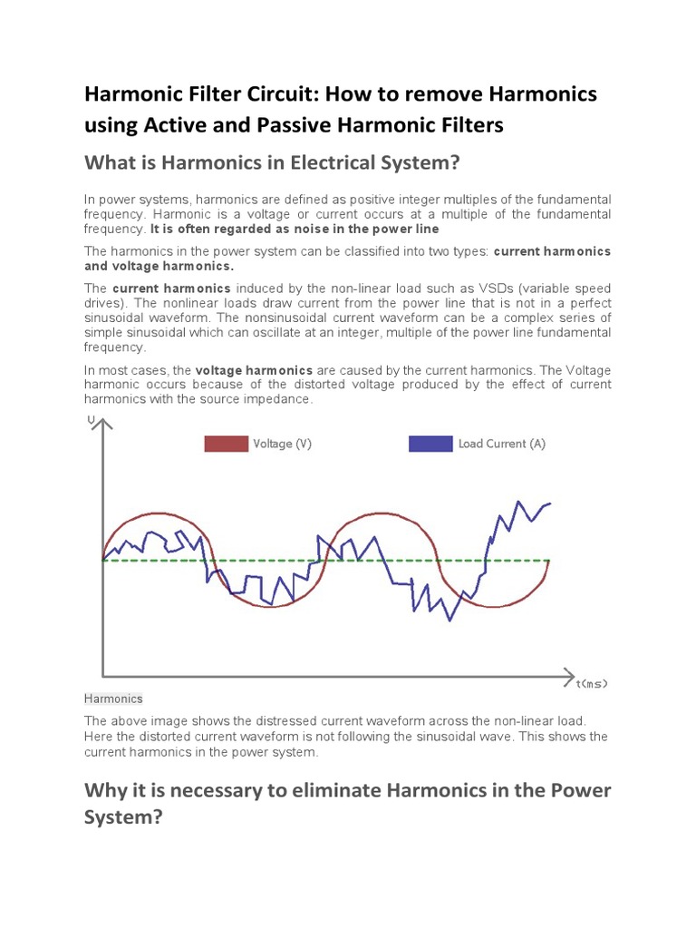 Harmonic Filter Circuit: How To Remove Harmonics Using Active and Passive Harmonic Filters | PDF ...