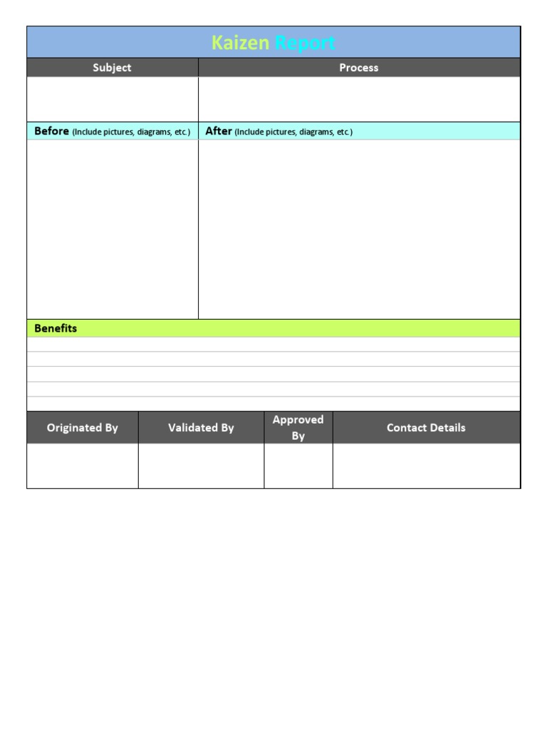 Kaizen Report | PDF