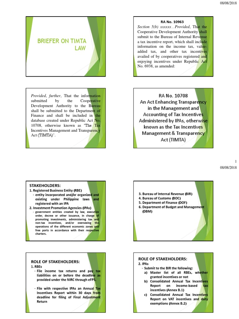 TIMTA | PDF | Taxes | Government Finances