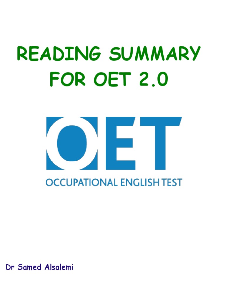 Oet Materials 1 PDF | PDF | Major Depressive Disorder | Question