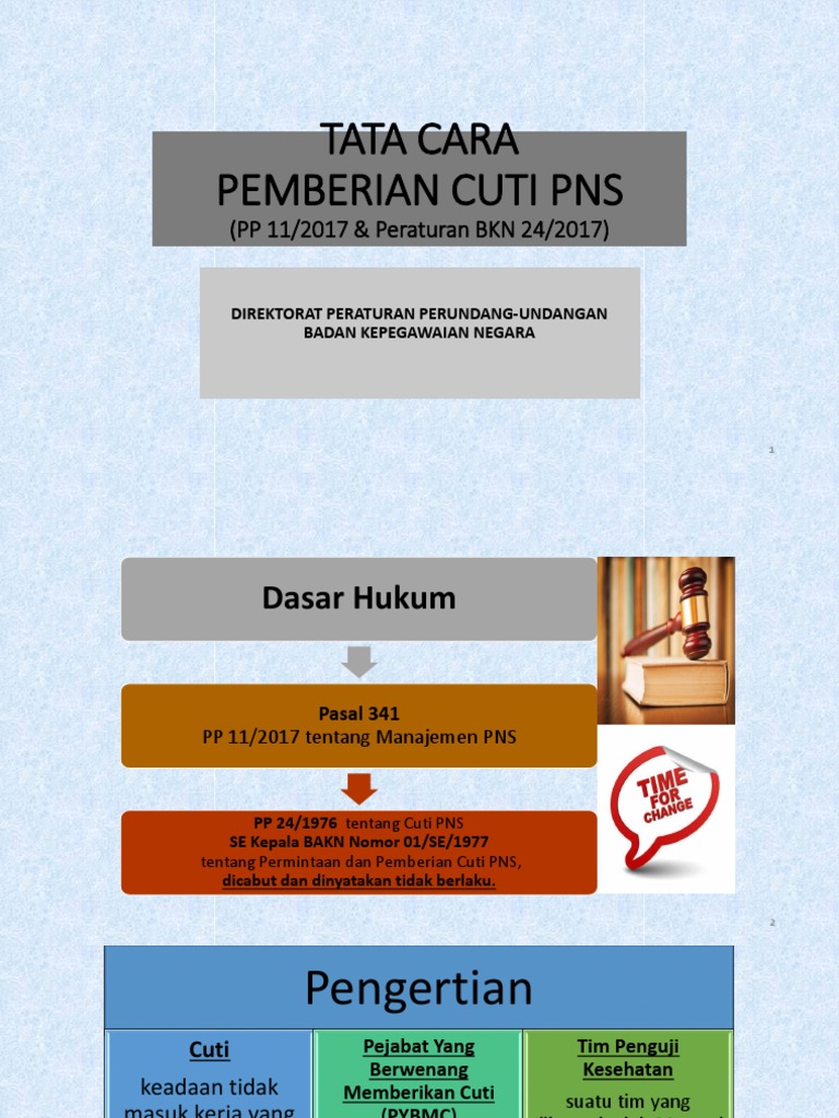 Panduan Pemberian Cuti PNS 2023 | PDF