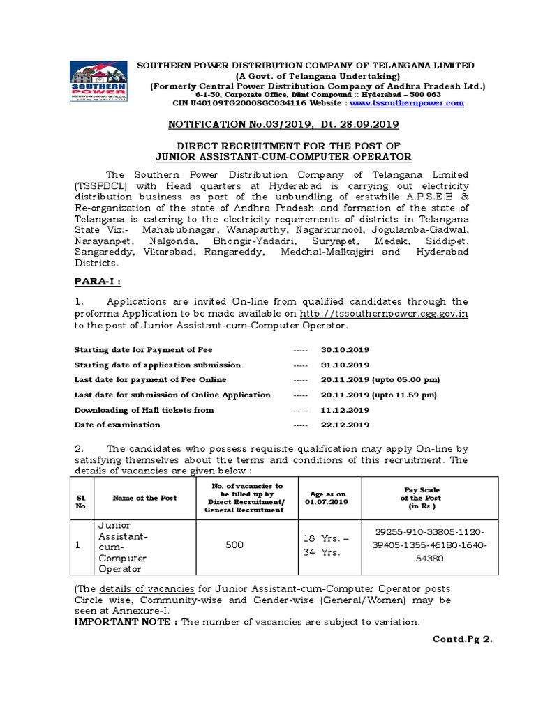 Junior Assistant Cum Computer Operator | PDF | Test (Assessment) | Business