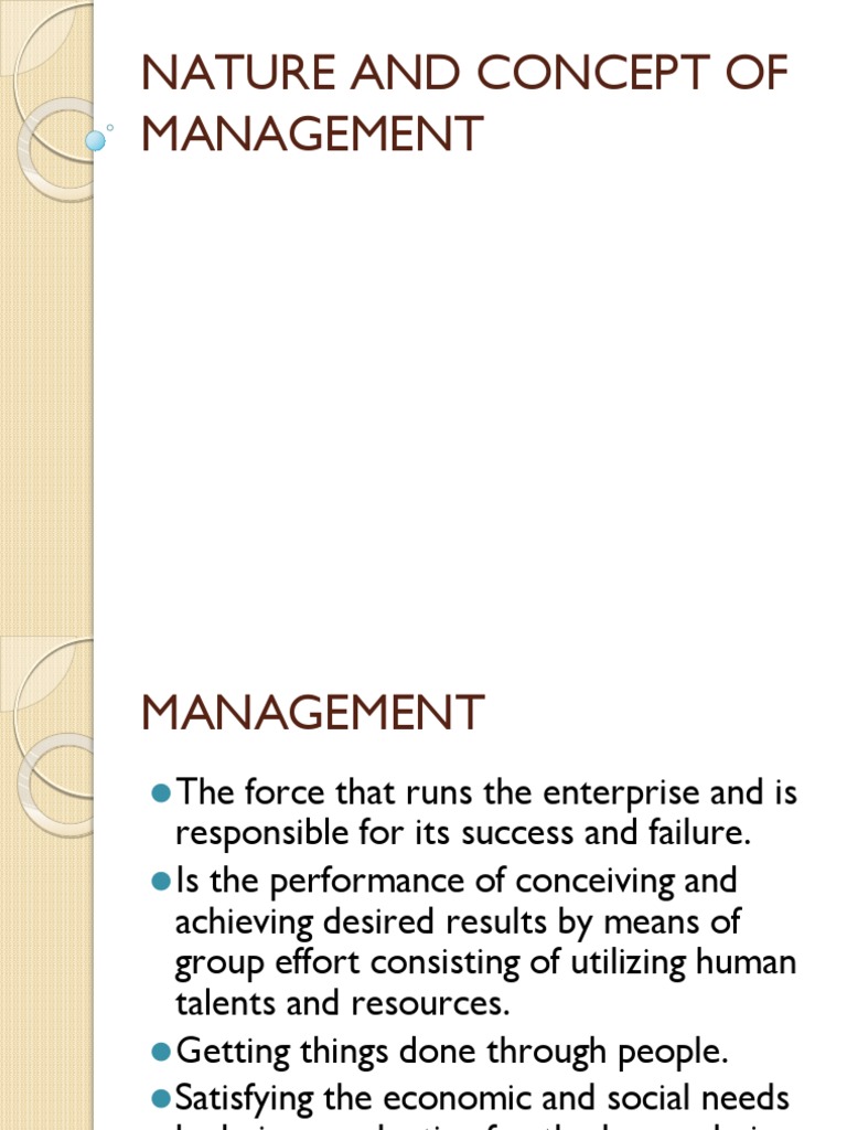 Understanding the Nature and Concept of Management: A Comprehensive ...
