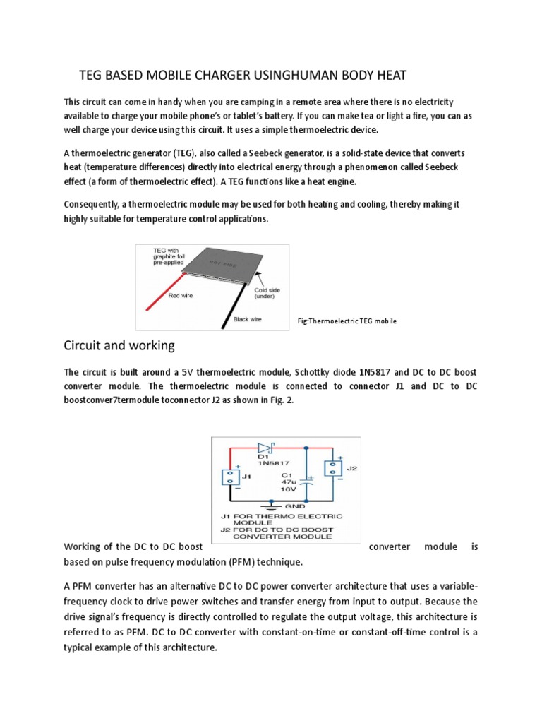 Teg Based Mobile Chaeger | PDF | Direct Current | Battery Charger
