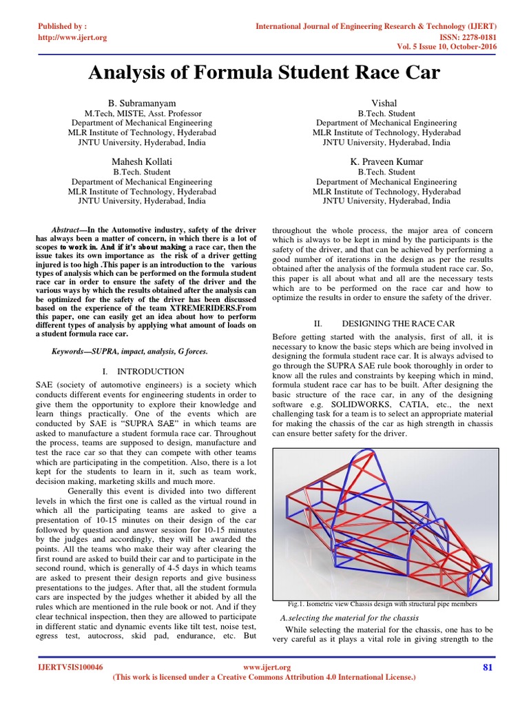 Analysis of FSAE | PDF | Suspension (Vehicle) | Strength Of Materials