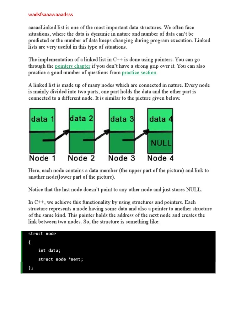 Pointers Chapter Practice Section: Wadsfsaaawaaadsss | PDF | Pointer (Computer Programming ...