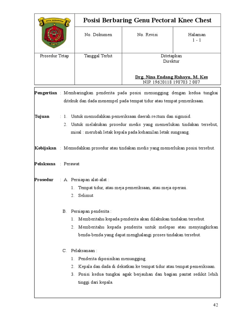 Posisi Berbaring Genu Pect Knee Chest | PDF