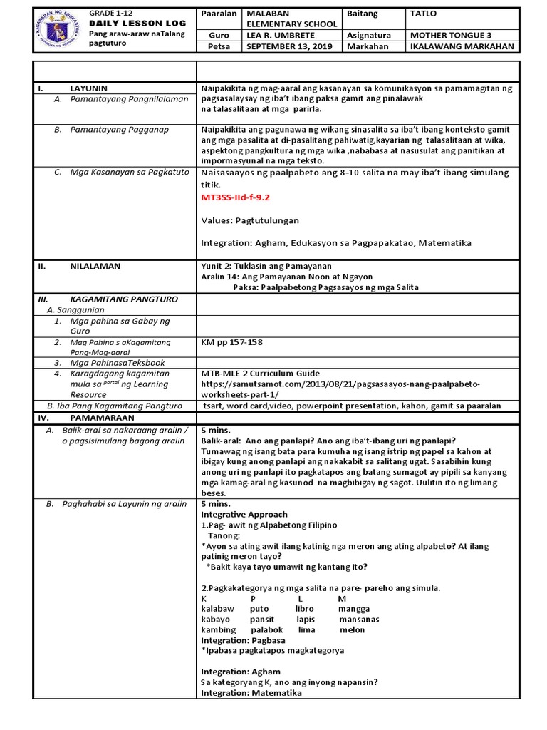 Cot LP MTB Paalpabeto | PDF