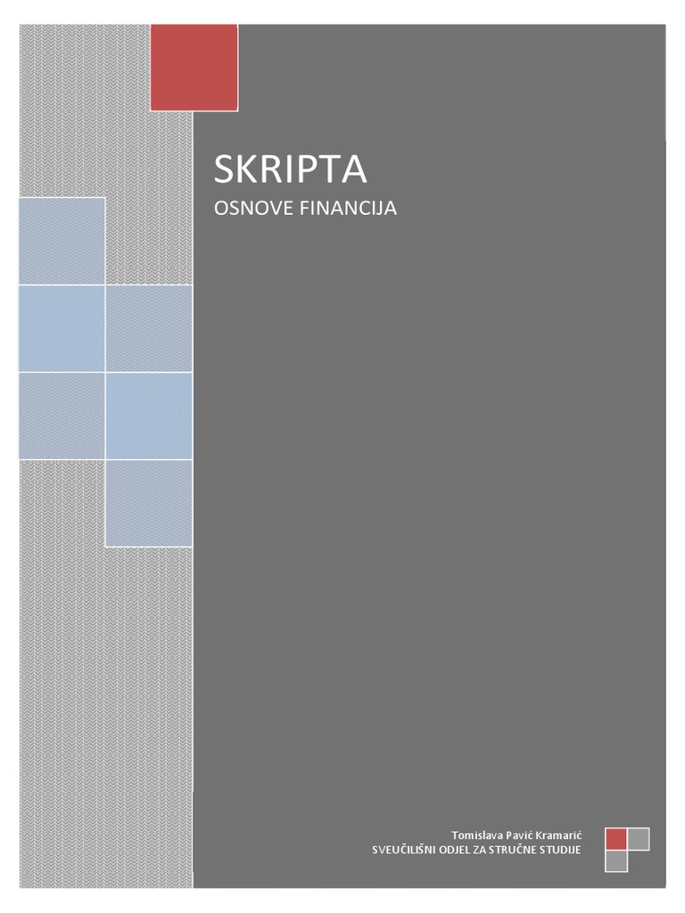 Skripta-Osnove Financija PDF | PDF