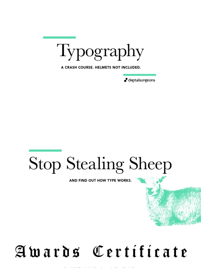 Typography: A Crash Course. Helmets Not Included | PDF | Serif | Sans Serif