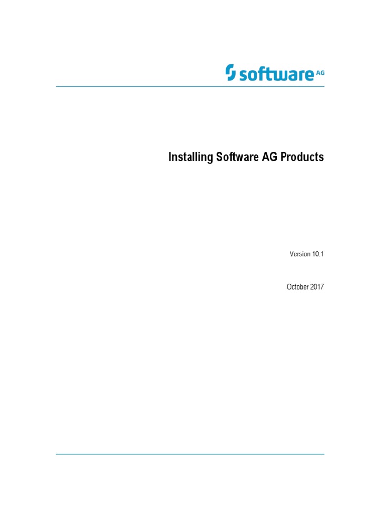 10-1 Installing Software AG Products | PDF | Oracle Database | Databases