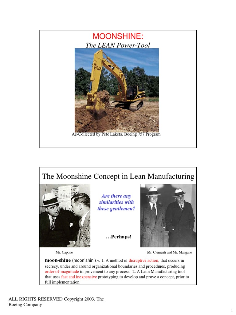 Boeing Moonshine | PDF | Lean Manufacturing | Six Sigma