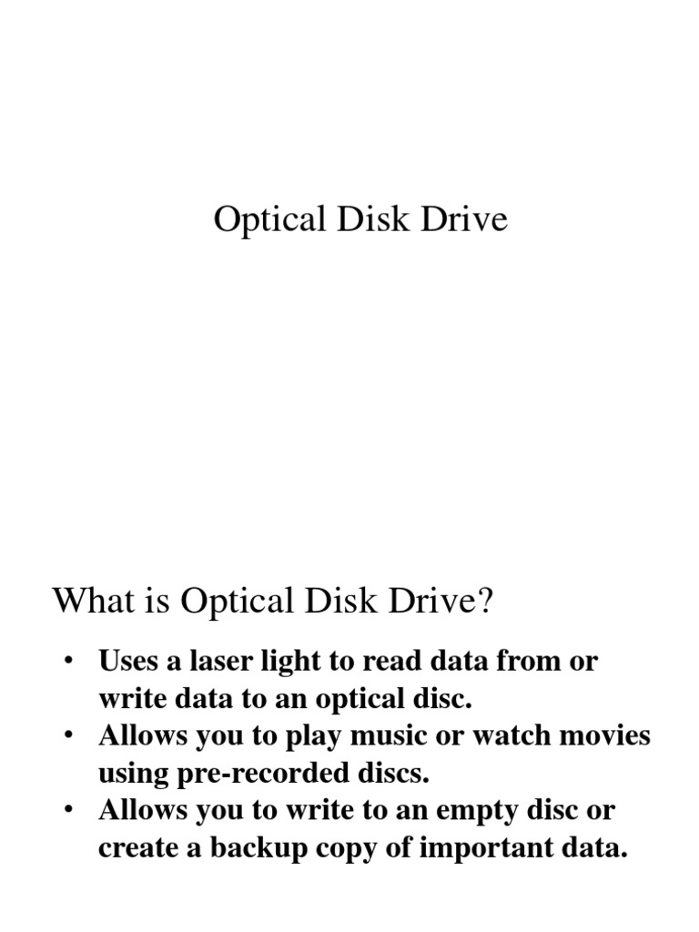 Understanding Optical Disk Drives | PDF