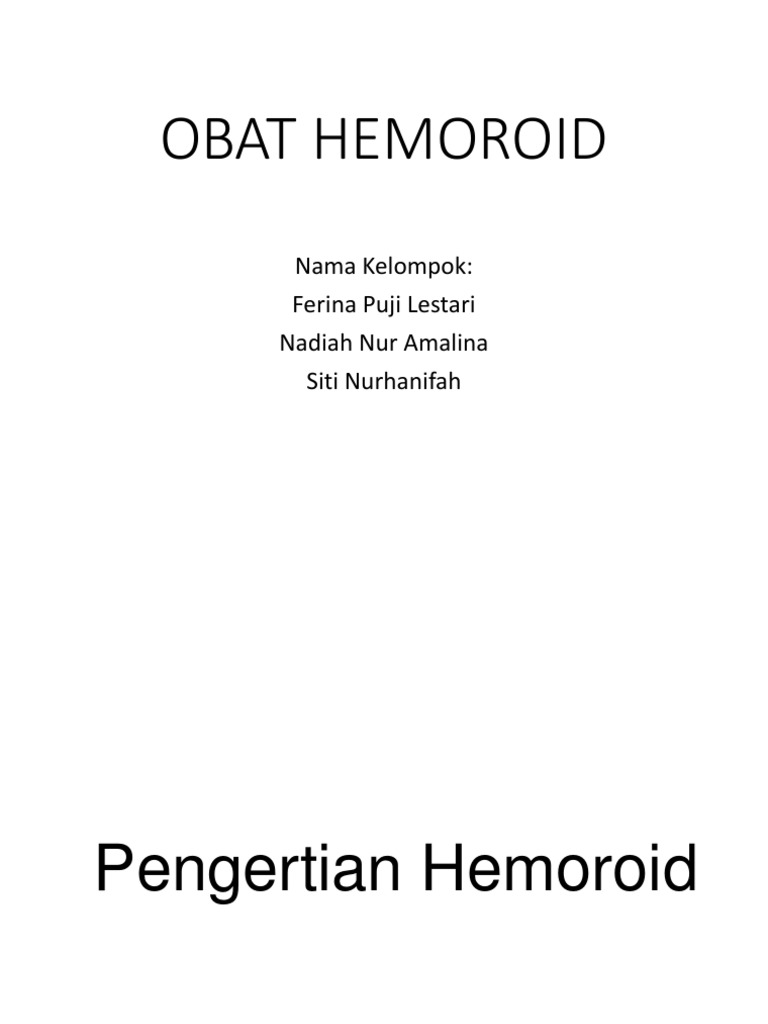 Panduan Lengkap Obat Hemoroid | PDF
