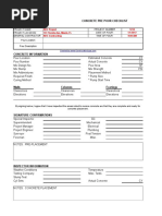 Concrete Pouring Request Form | PDF