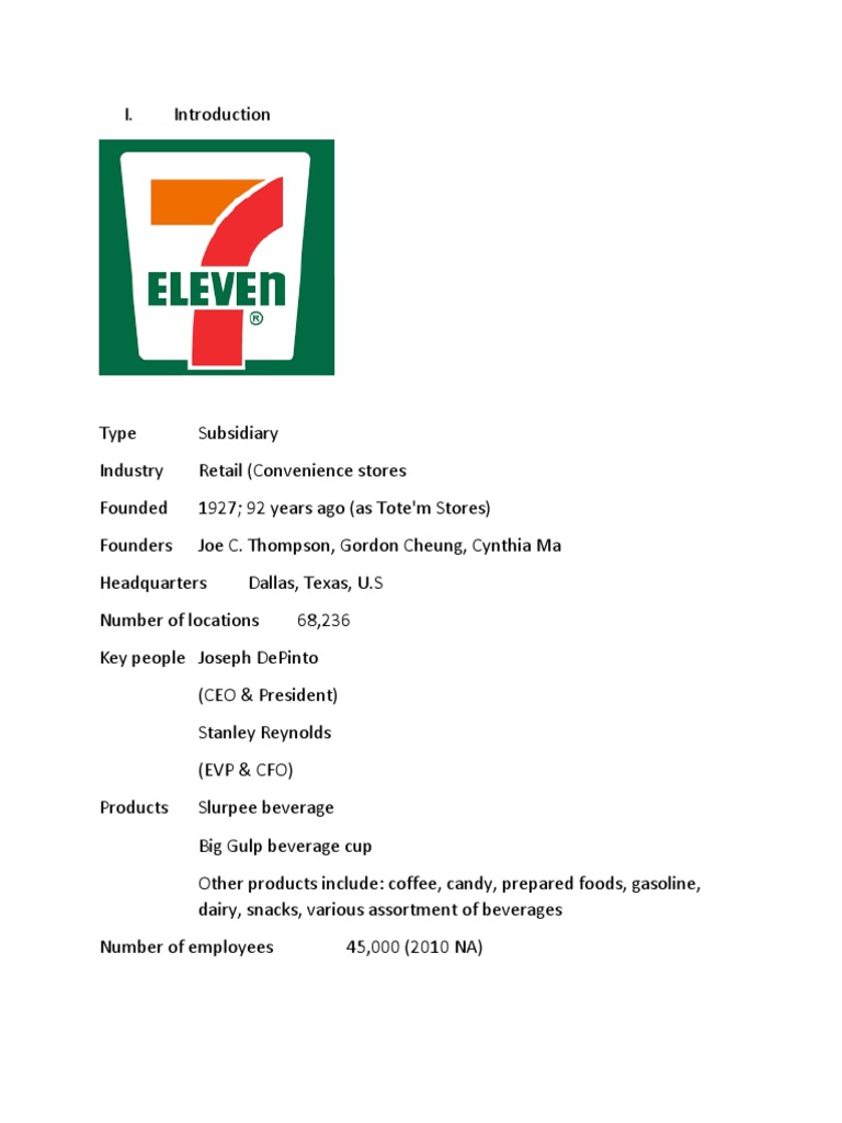 711 Intro | PDF | Retail | Business