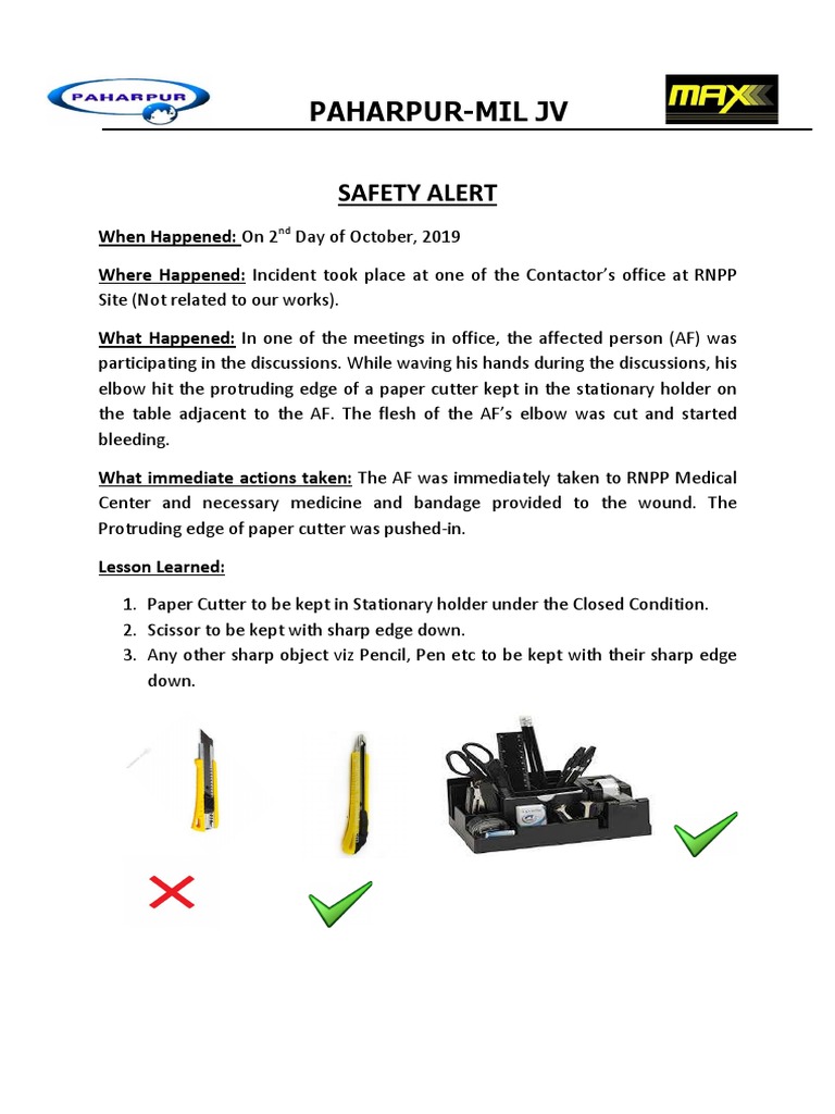 Safety Alert 2 PDF | PDF