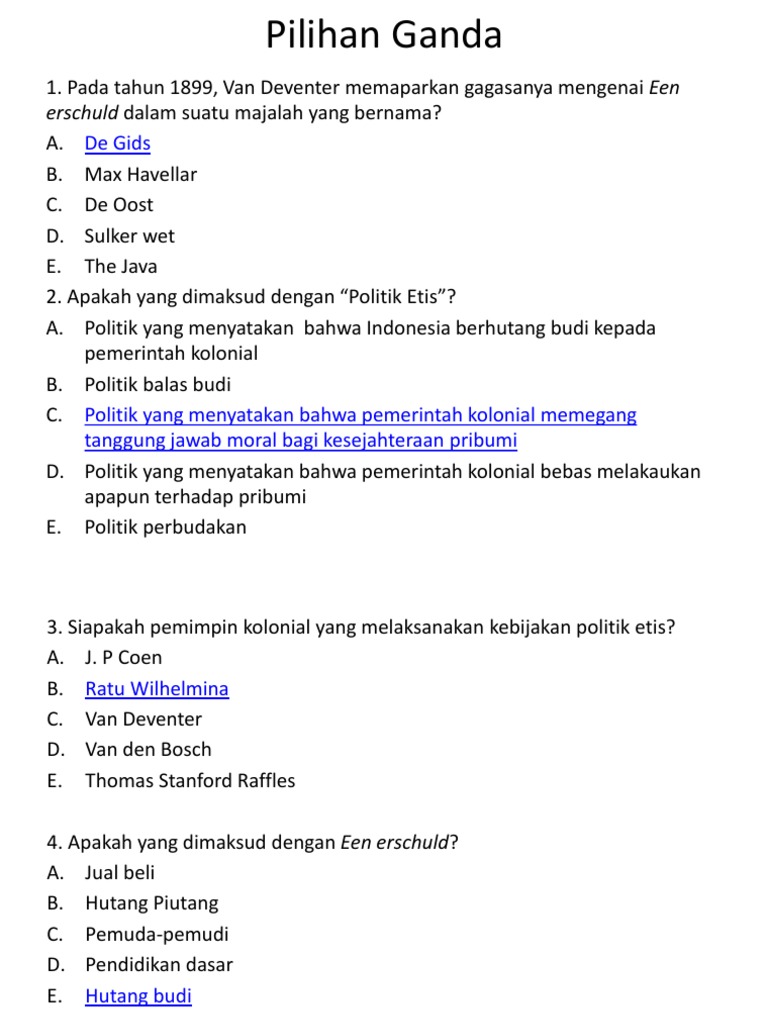 Kolonialisme Belanda dan Politik Etis | PDF | Sejarah