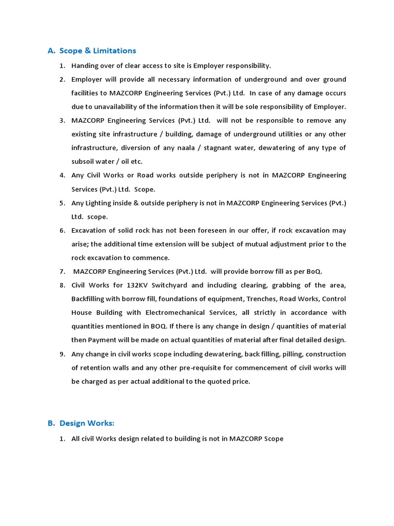 Scope of Work | PDF | Payments | Invoice