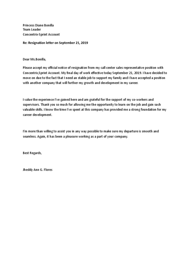 Letter Resing | PDF