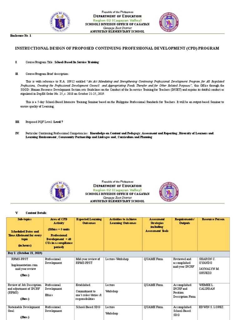 Aes Inset Final | PDF | Curriculum | Educational Technology