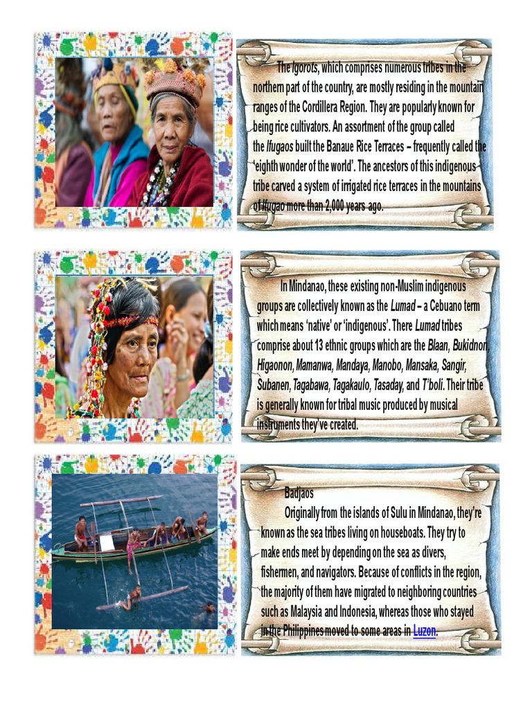 Higaonon, Mamanwa, Mandaya, Manobo, Mansaka, Sangir, Subanen, Tagabawa ...